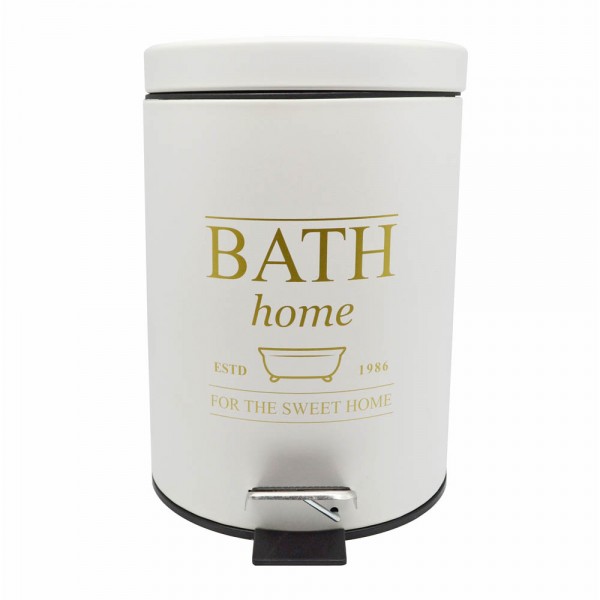 ΚΑΛΑΘΙ ΜΠΑΝΙΟΥ 5lt INOX ΛΕΥΚΟ ΜΕ ΧΡΥΣΟ BATH ANKOR