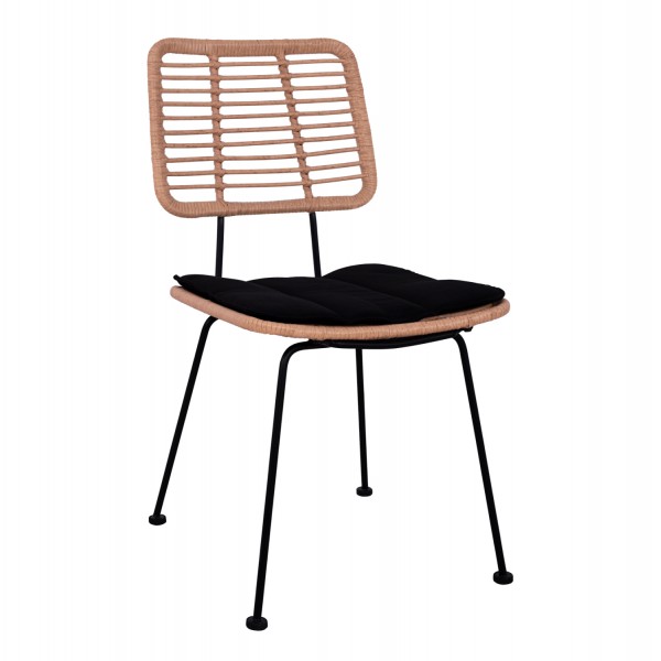 ΚΑΡΕΚΛΑ ΕΞ.ΧΩΡΟΥ ALLEGRA HM5454.11 ΜΕΤΑΛΛΟ&ΜΑΞΙΛΑΡΙ ΜΑΥΡΟ-ΜΠΕΖ WICKER ...