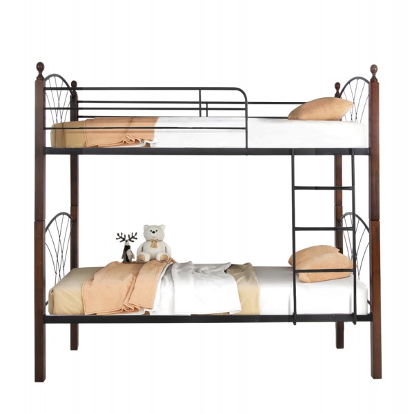 ΚΟΥΚΕΤΑ ΚΡΕΒΑΤΙ STOREY HM687 ΜΑΥΡΟ ΜΕΤΑΛΛΟ-ΚΑΡΥΔΙ RUBBERWOOD-ΓΙΑ ΣΤΡΩΜΑ ...