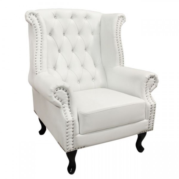 ΠΟΛΥΘΡΟΝΑ-ΜΠΕΡΖΕΡΑ T.CHESTERFIELD POLINA HM0053.02 PU ΛΕΥΚΟ ΜΑΤ ...