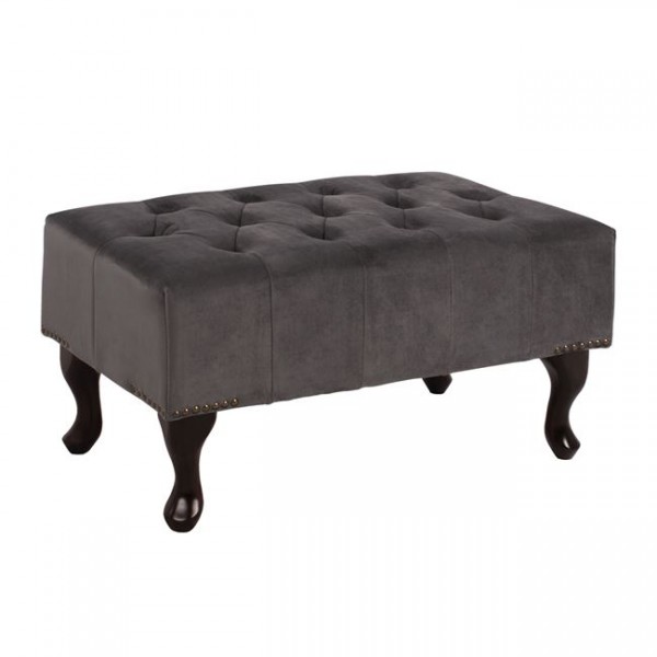 ΤΑΜΠΟΥΡΕ T.CHESTERFIELD EMMA HM226.10 ΓΚΡΙ ΒΕΛΟΥΔΟ-ΠΟΔΙΑ ΣΕ ΣΚΟΥΡΟ ΚΑΦΕ ...