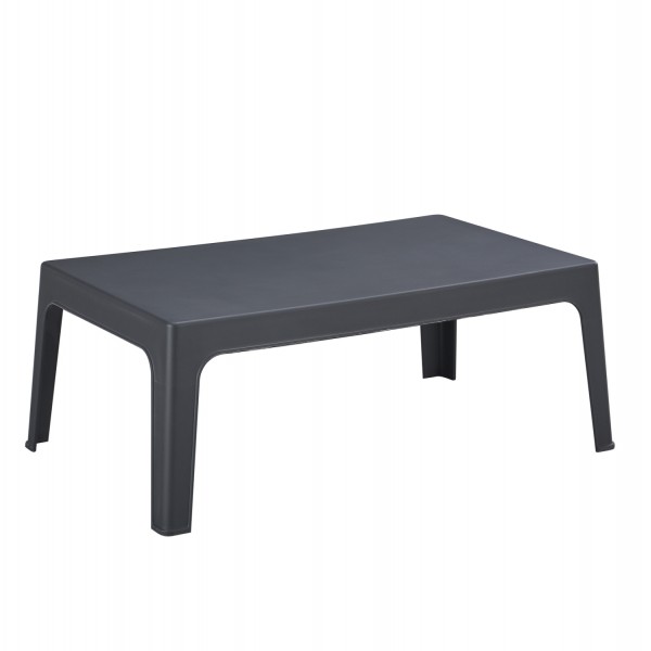 ΤΡΑΠΕΖΑΚΙ ΟΡΘΟΓΩΝΙΟ SLEEK HM6367.10 ΠΟΛΥΠΡΟΠΥΛΕΝΙΟ ΣΕ ΣΚΟΥΡΟ ΓΚΡΙ ...