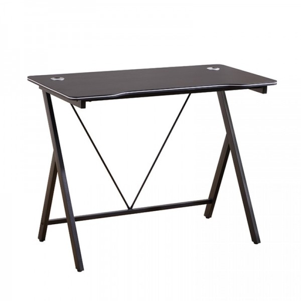 ΓΡΑΦΕΙΟ 100X50X75εκ.ΜΑΥΡΟ MDF/ΜΑΥΡΟ ΜΕΤΑΛΛΙΚΟ