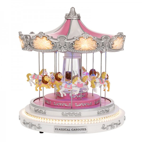 ΡΟΖ ΠΟΛΥΡΕΖΙΝ ΚΑΡΟΥΖΕΛ ΜΕ ΦΩΣ ΚΑΙ ΚΙΝΗΣΗ 30Χ30Χ36ΕΚ ΡΕΥΜΑΤΟΣ